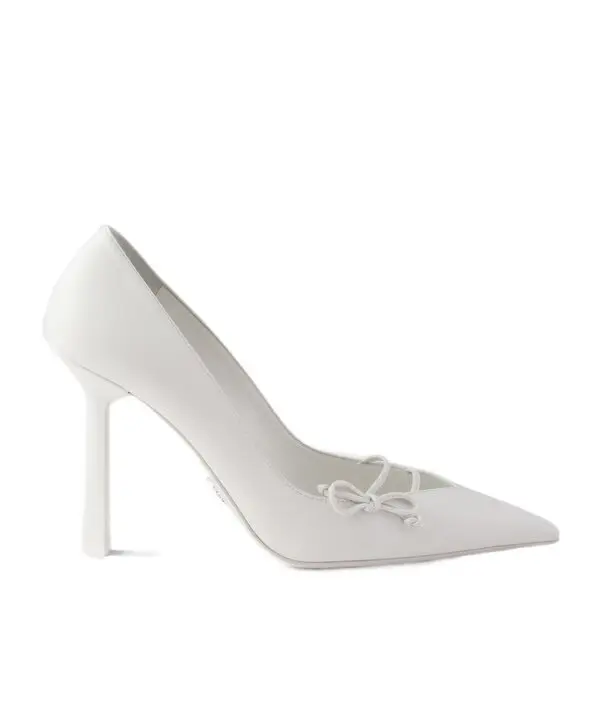 Prada Leather Pumps - White