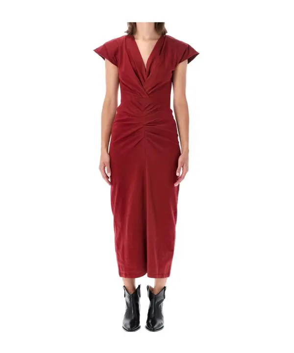 Isabel Marant Étoile Short-sleeved Dress - Wine Red