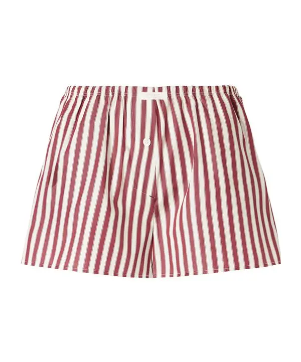 ERES House Striped Cotton-poplin Pajama Shorts - No