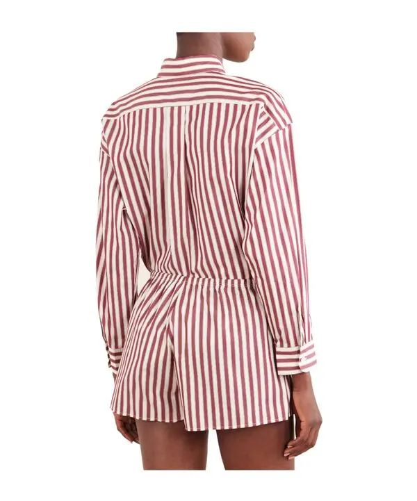 ERES House Striped Cotton-poplin Pajama Shorts