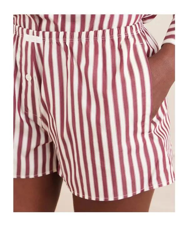 ERES House Striped Cotton-poplin Pajama Shorts
