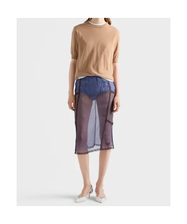 Prada Organza Intarsia Underskirt