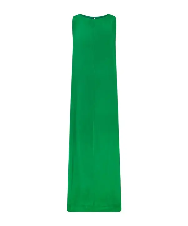 Staud Sleeveless Satin Column Gown - Green