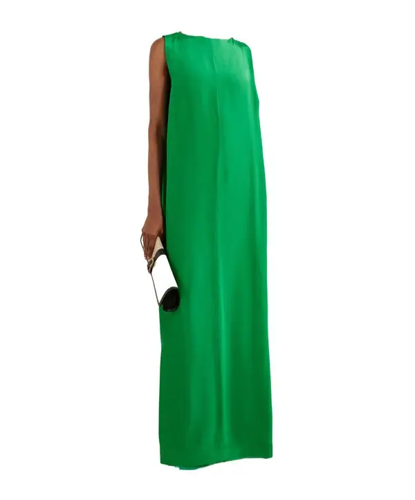 Staud Sleeveless Satin Column Gown