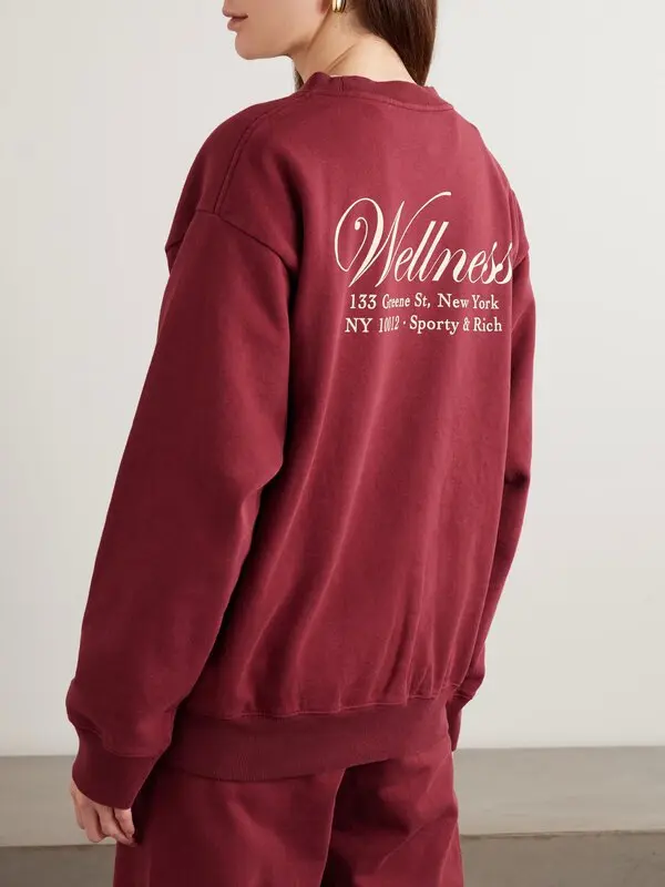 SPORTY  RICH Sporty & Rich Soho Printed Crewneck Sweatshirt