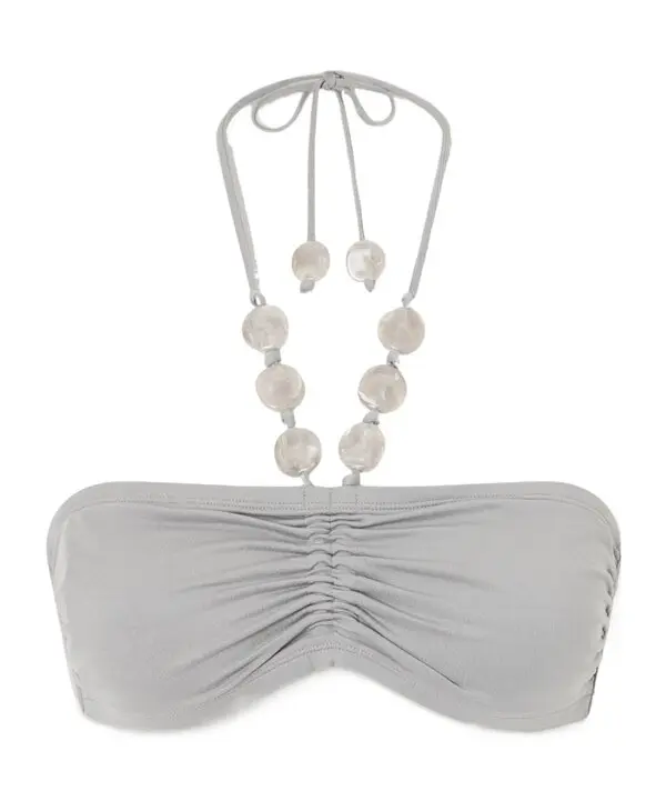 ERES Ruched Bandeau Swimsuit - Gray