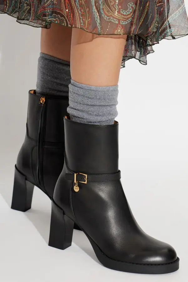 TOD'S Leather Heeled Ankle Boots
