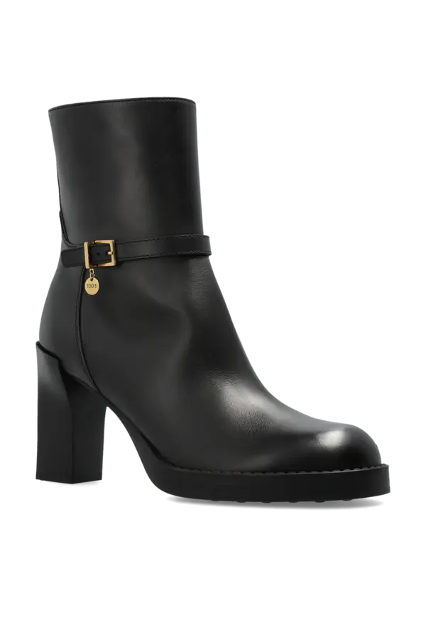 TOD'S Leather Heeled Ankle Boots