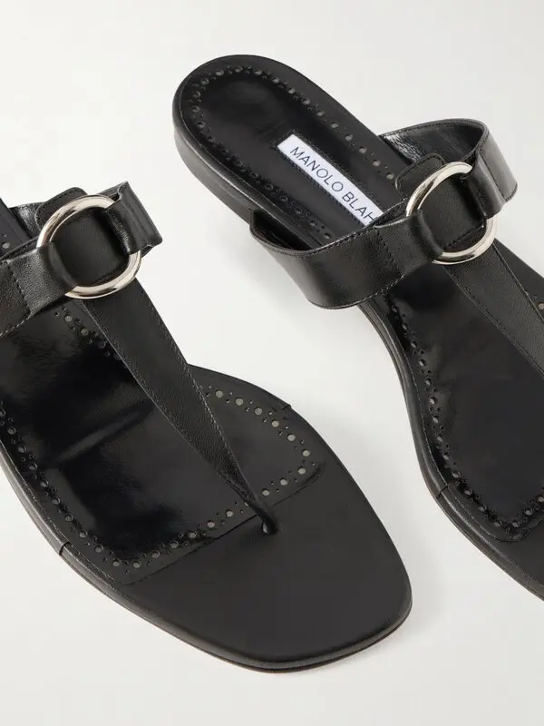 Manolo Blahnik Minimalist Flip Flops