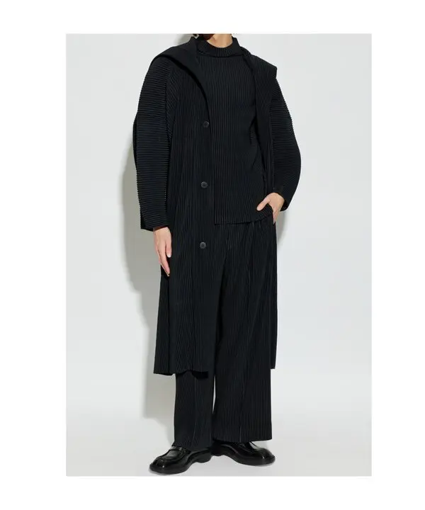 Issey Miyake Hooded Buttoned Coat