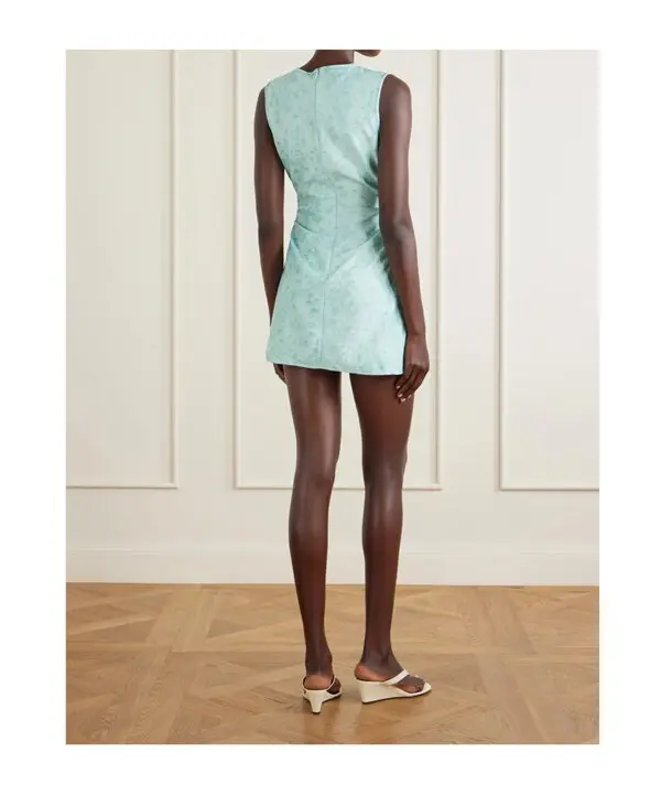 Christopher Esber Sleeveless Jacquard Dress With Keyhole Neckline
