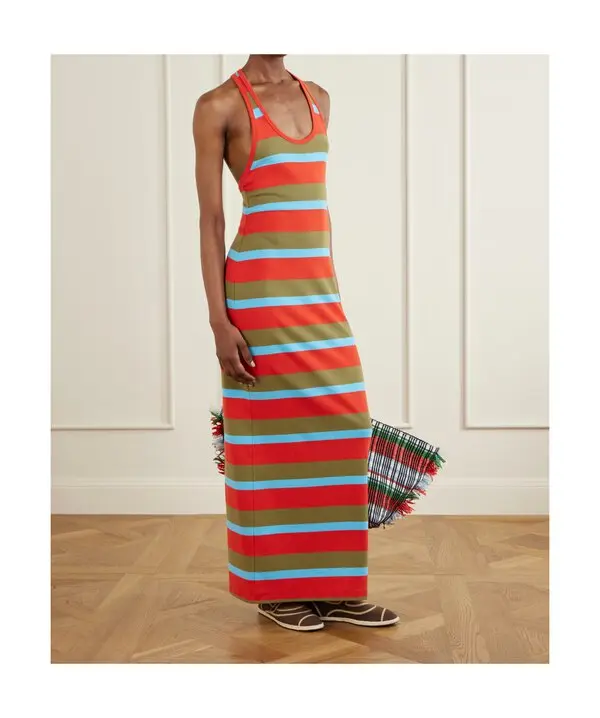 Staud Encino Striped Dress