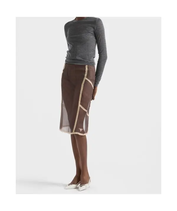 Prada Organza Intarsia Underskirt