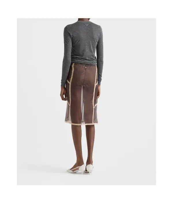 Prada Organza Intarsia Underskirt