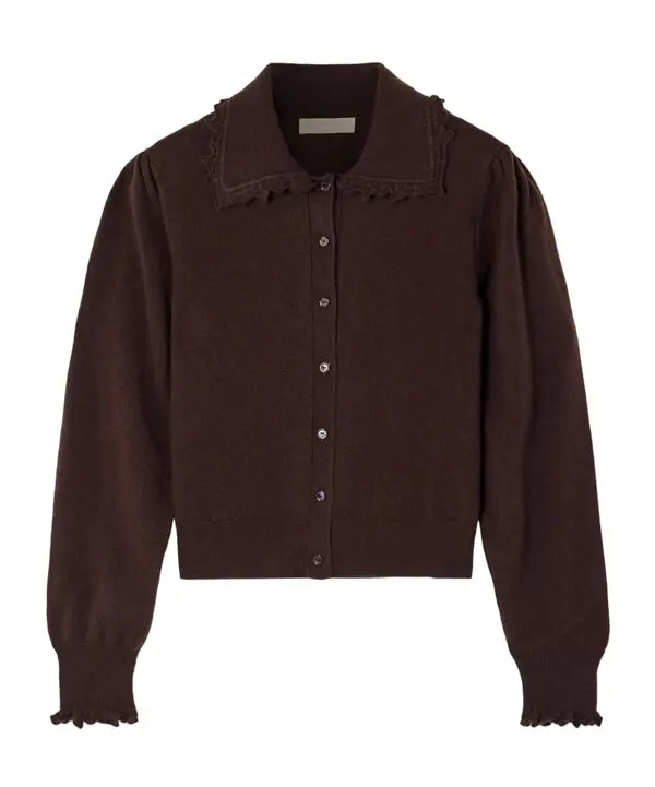 Ulla Johnson Collared Cashmere Cardigan - Brown