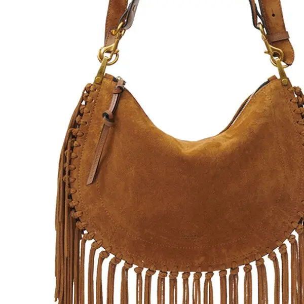 Isabel Marant Étoile Suede Shoulder Bag With Fringe Details
