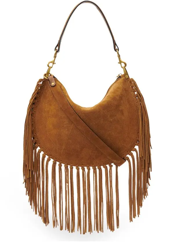 Isabel Marant Étoile Suede Shoulder Bag With Fringe Details