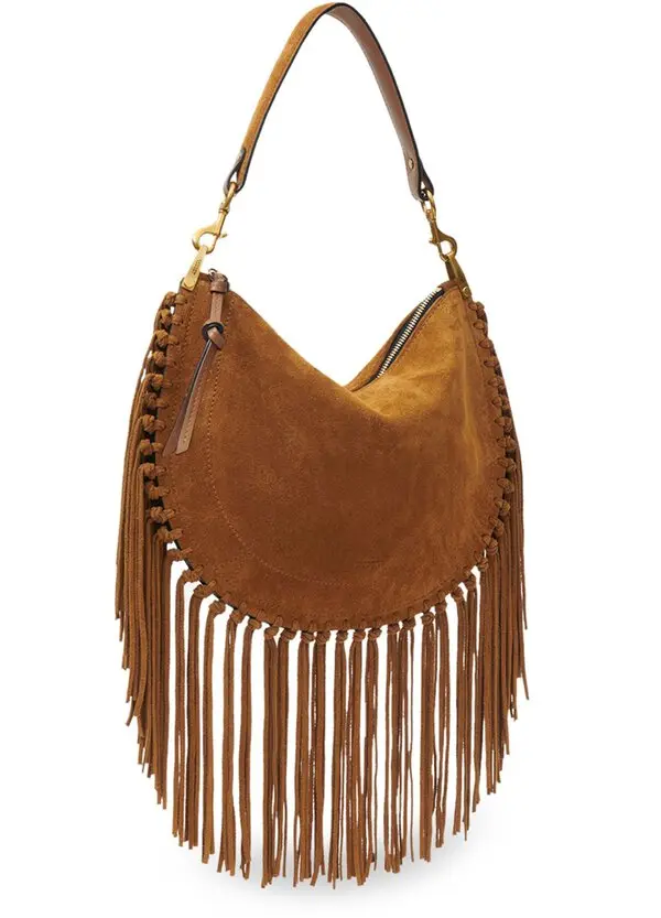 Isabel Marant Étoile Suede Shoulder Bag With Fringe Details