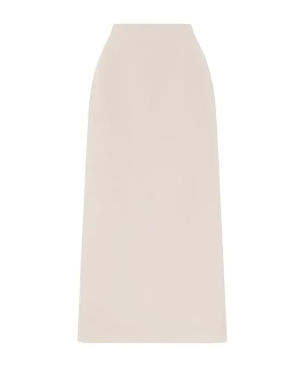 Wardrobe.NYC Wool Maxi Skirt - Sand-colored