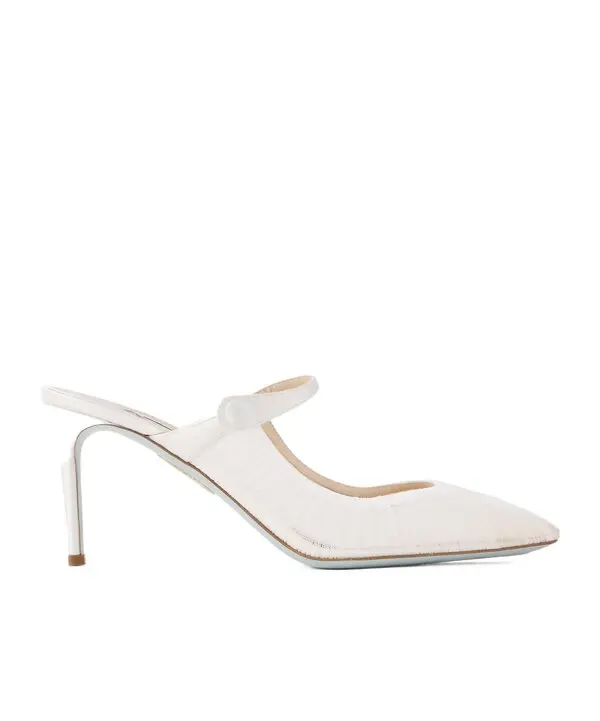 AQUAZZURA Satin-trimmed Tulle Mules