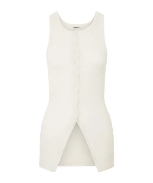 Auralee Ribbed Knit Sleeveless Top
