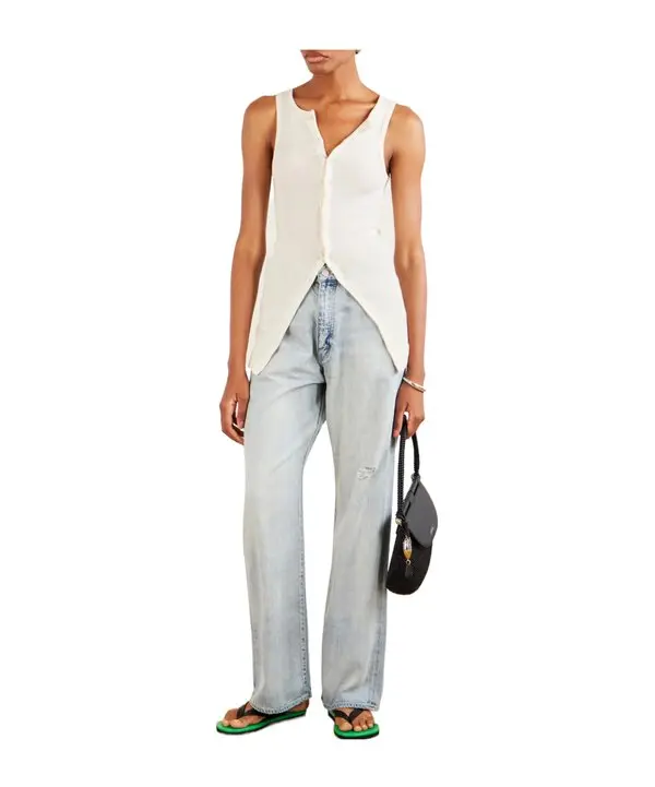 Auralee Ribbed Knit Sleeveless Top