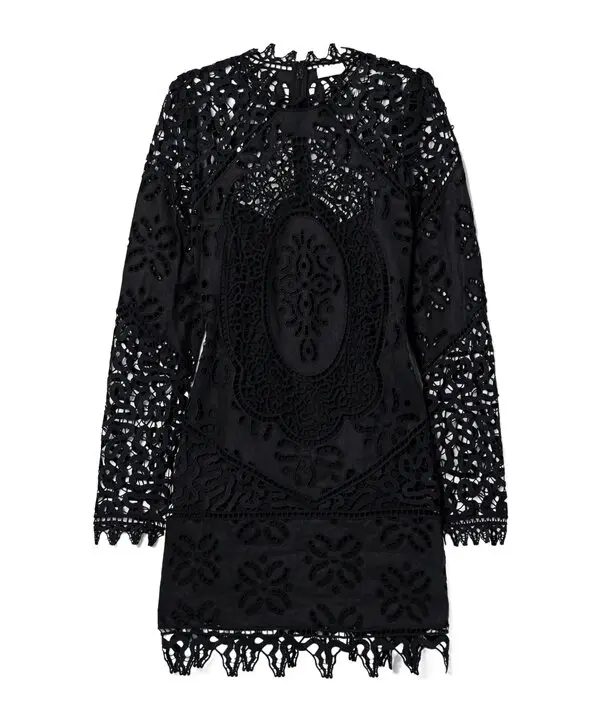 Ulla Johnson Cordedlace Trimmed Linen Mini Dress - No