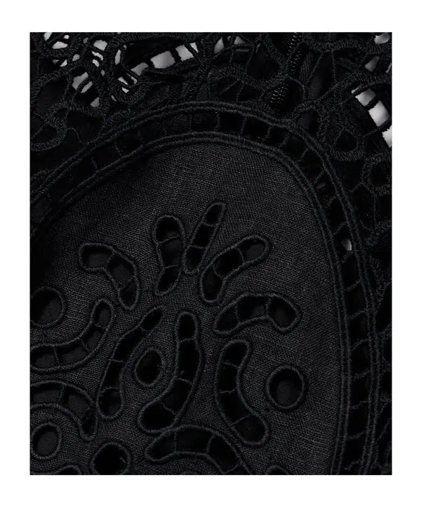 Ulla Johnson Cordedlace Trimmed Linen Mini Dress