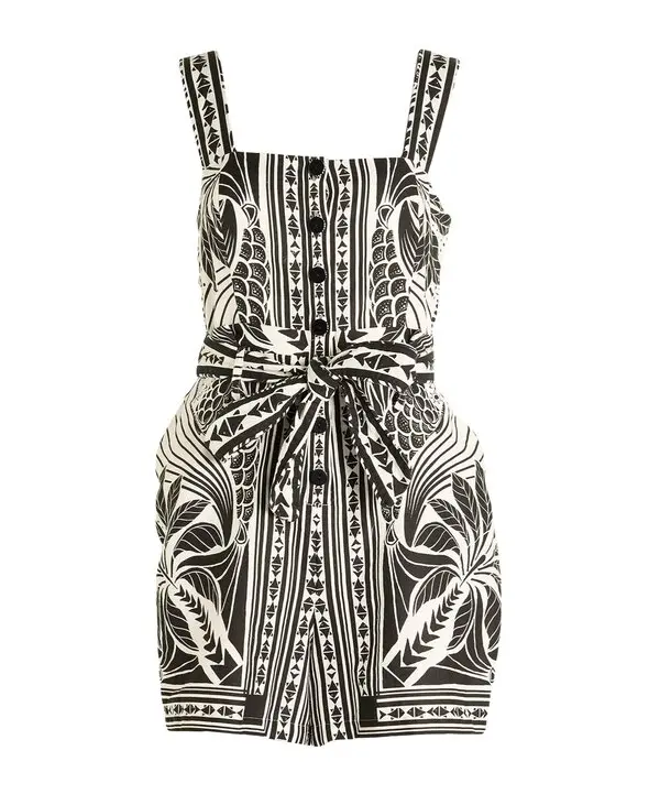 Farm Rio Sleeveless Jumpsuit - Black