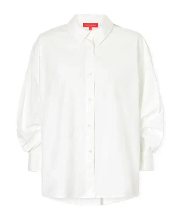 Carolina Herrera Cotton-blend Poplin Shirt - White