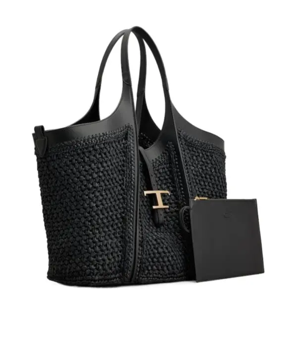 TOD'S Timeless Woven Tote Bag - Black