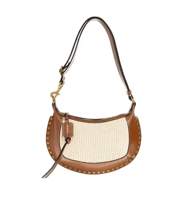 Isabel Marant Étoile Crescent-shaped Patchwork Shoulder Bag - Nude
