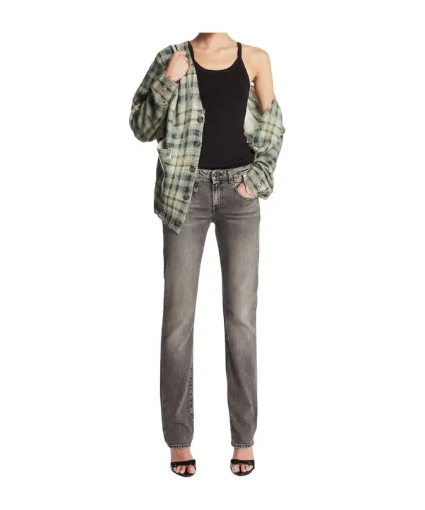 R13 Plaid-check Cardigan - Green