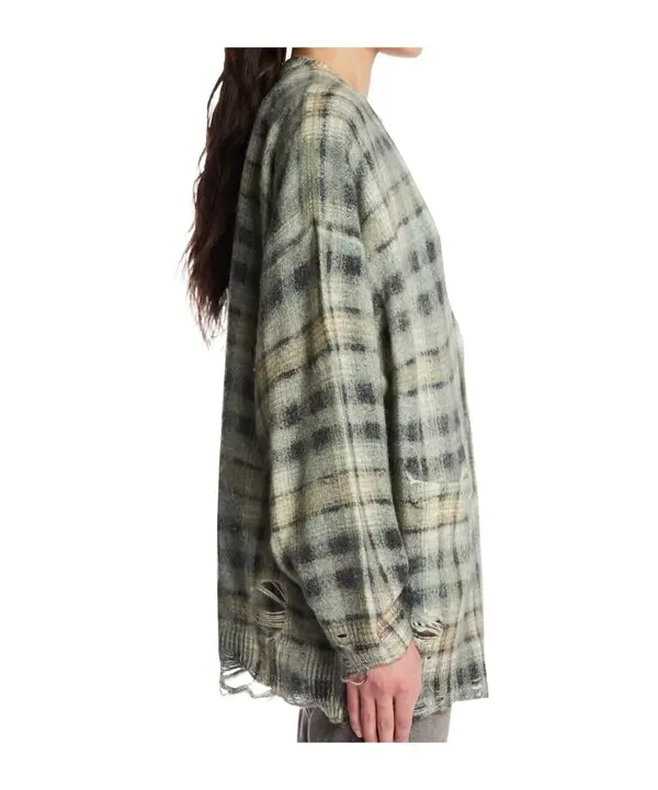 R13 Plaid-check Cardigan