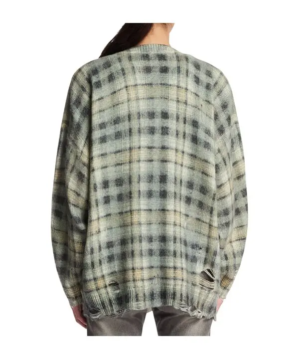 R13 Plaid-check Cardigan