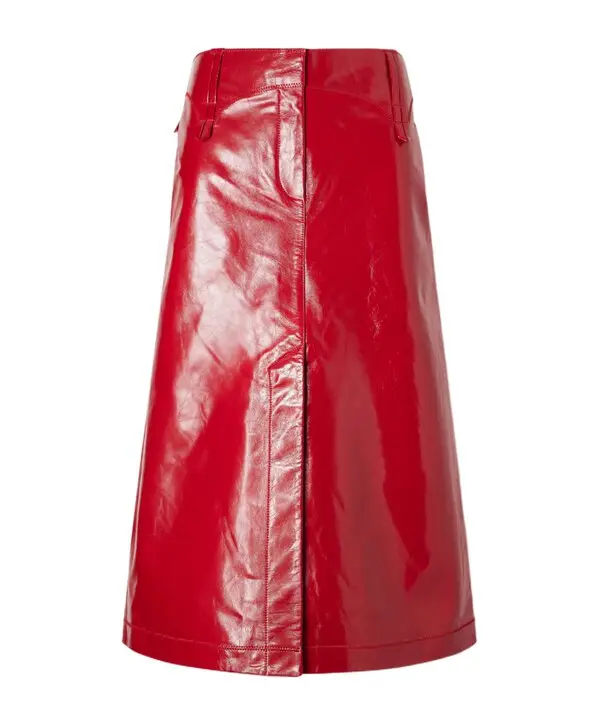 Tory Burch Leather Skirt - Red