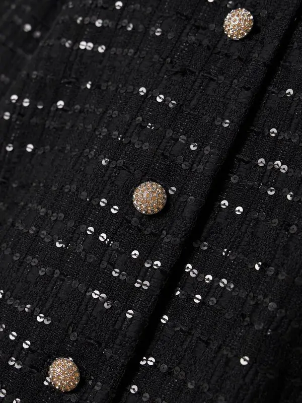 Alessandra Rich Sequin-embellished Tweed Jacket
