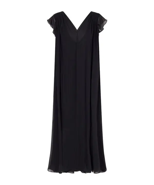 ERES Midnight Concert Shirred Muslin Maxi Dress - Black