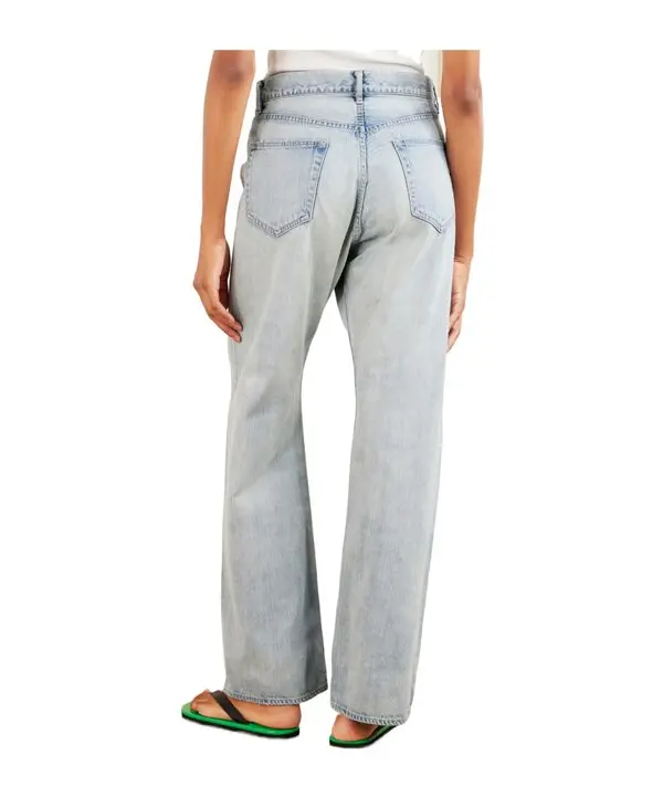 Auralee Distressed Wide-leg Jeans - White