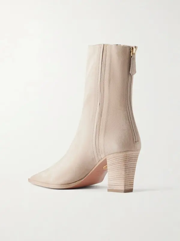 AQUAZZURA Francoise 70 Suede Boots