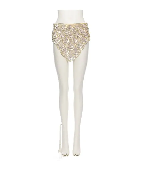 Valentino Garavani Embellished Layered Mini Skirt - White