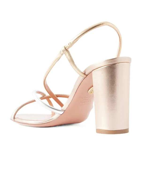 AQUAZZURA Solid Leather Sandals