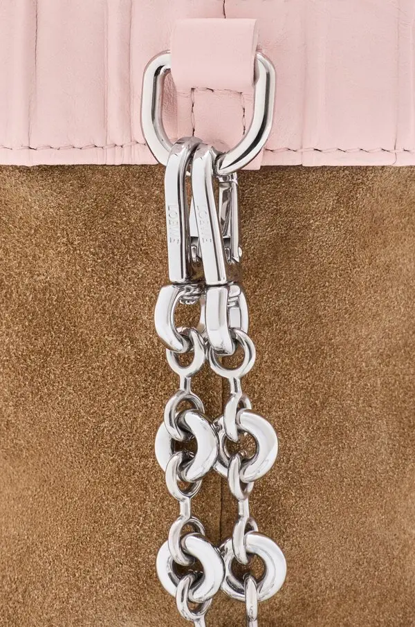 Loewe Mini Flamenco Pleats Purse In Nappa Lambskin - Crystal Powder