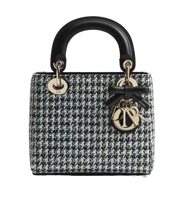Dior Mini Lady Bag With Chain - Black