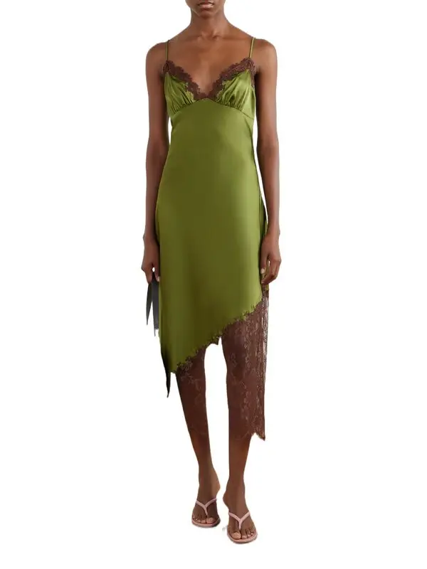 Staud Lacepaneled Midi Dress