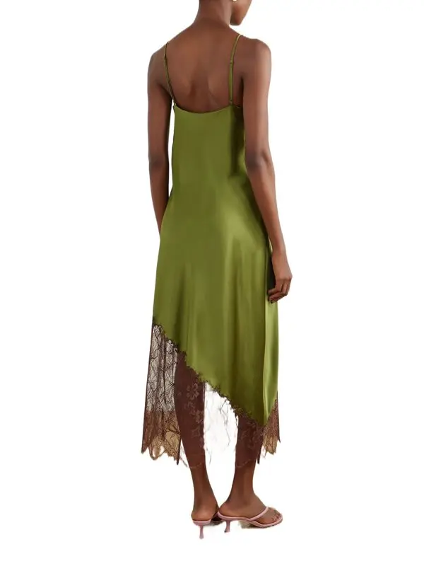 Staud Lacepaneled Midi Dress