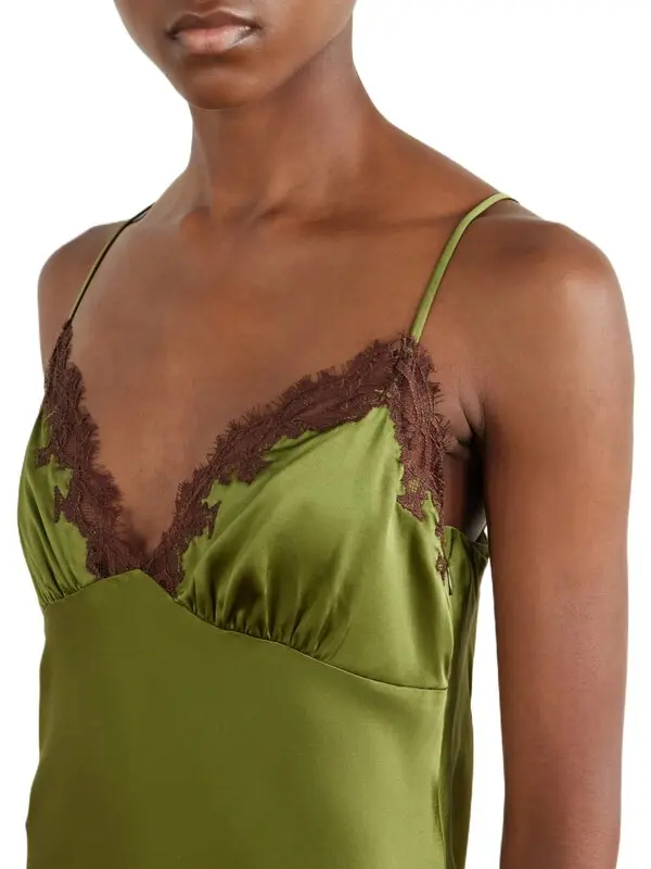 Staud Lacepaneled Midi Dress