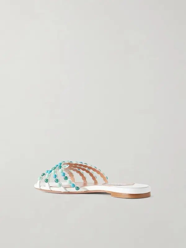 AQUAZZURA Flat Slide Sandals