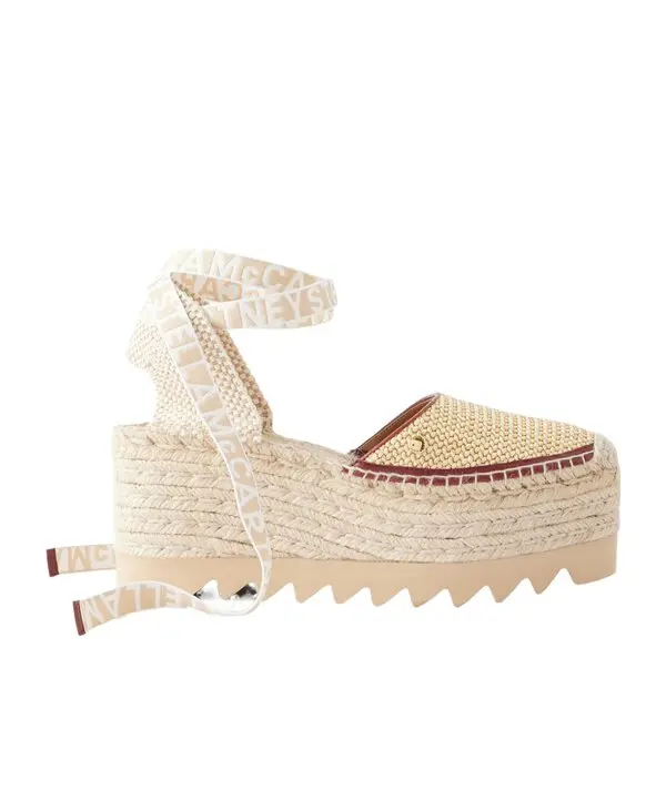 Stella McCartney Gaia Espadrille Wedges - Nude