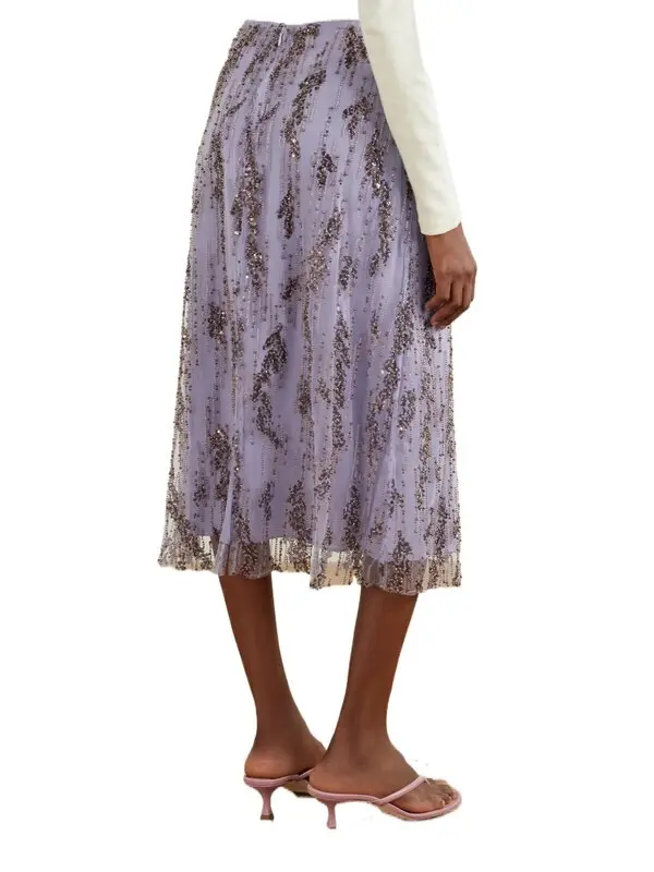 Staud Beaded Midi Skirt